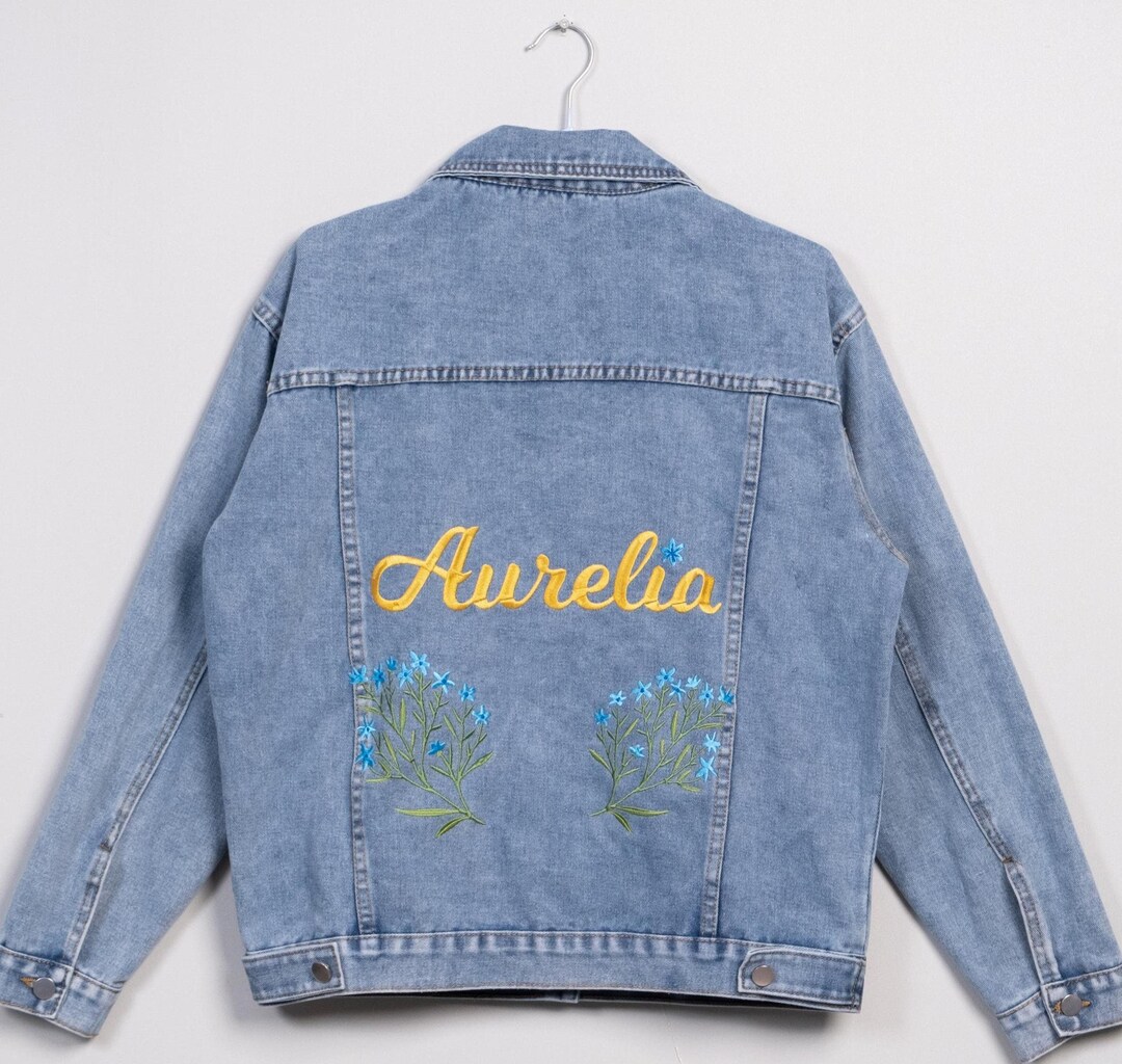 Personalized Jean Jackets Women Embroidered Denim Jackets for Best ...