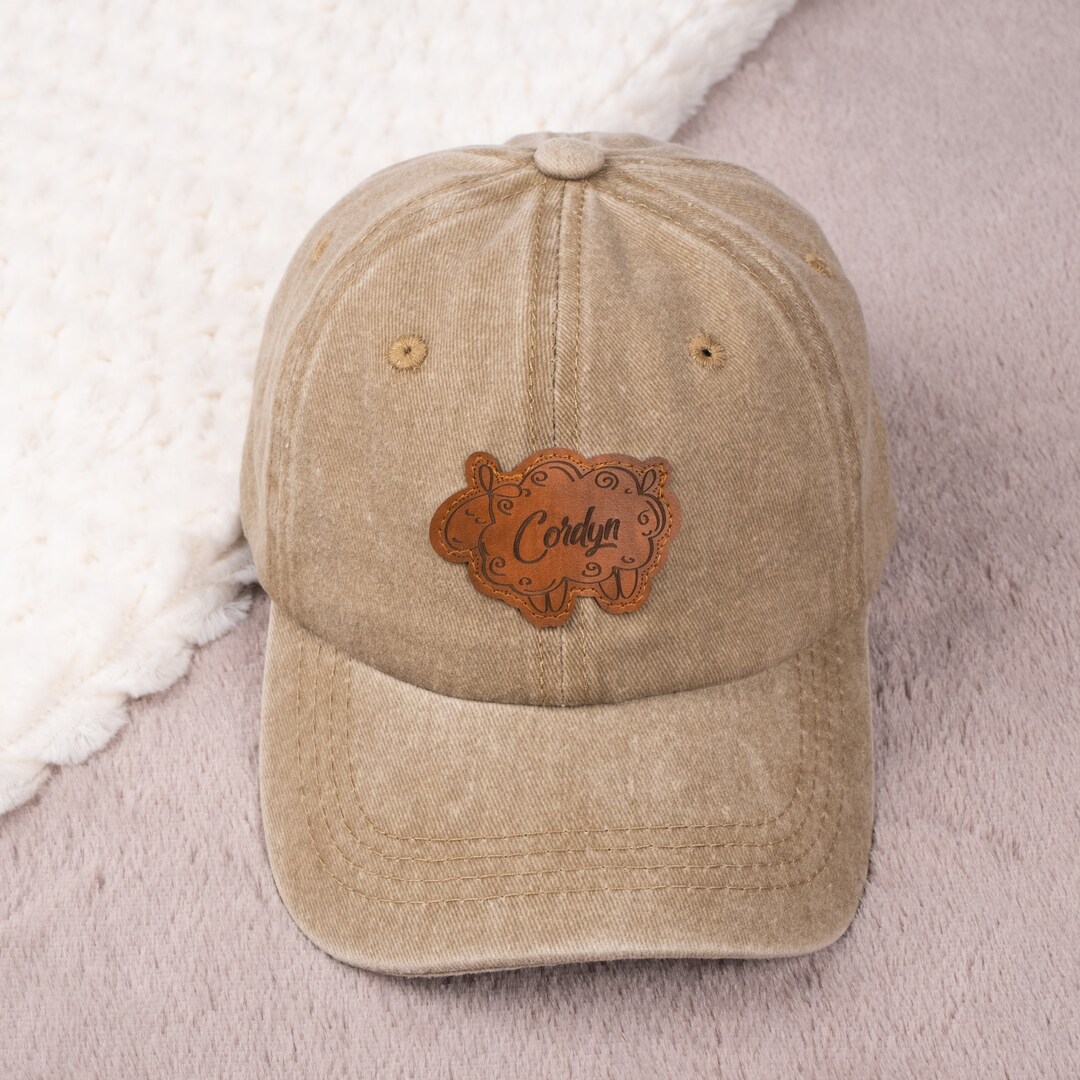 Personalized Toddler Hat Engraved Leather Patch Kid Caps With Name ...