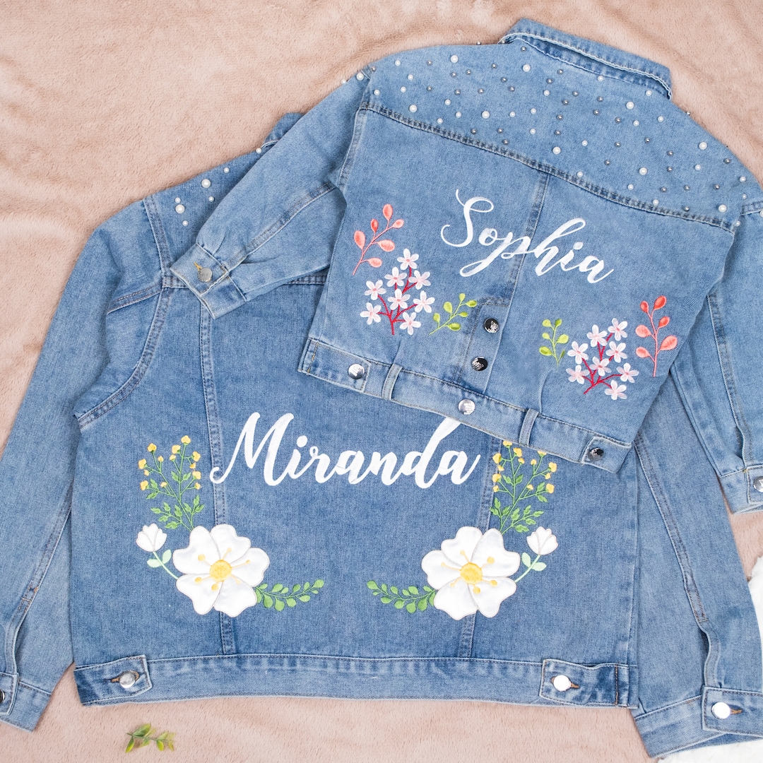 Demin Jacket Bridal Custom Jacket Bride to Be Jacket Bride Jean Jacket ...