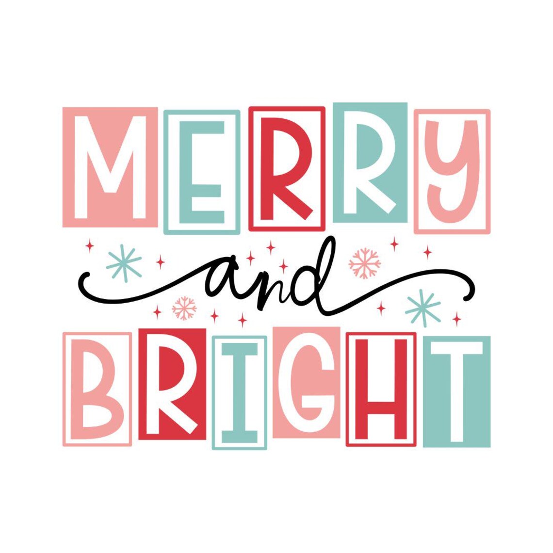 Merry and Bright Digital File Bundle - Etsy