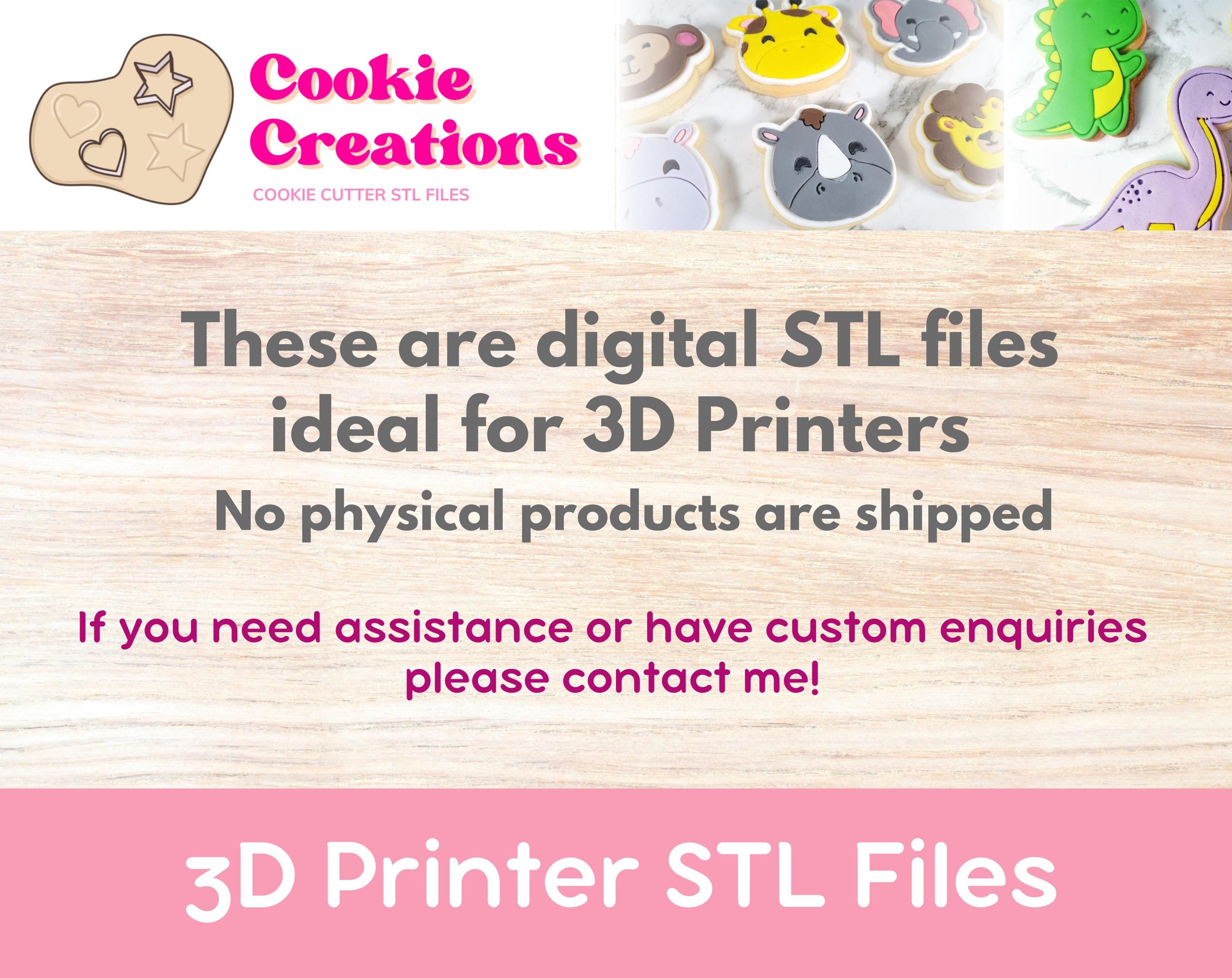 Number Set Cookie Cutters STL Files for 3D Printing - Instant Download ...