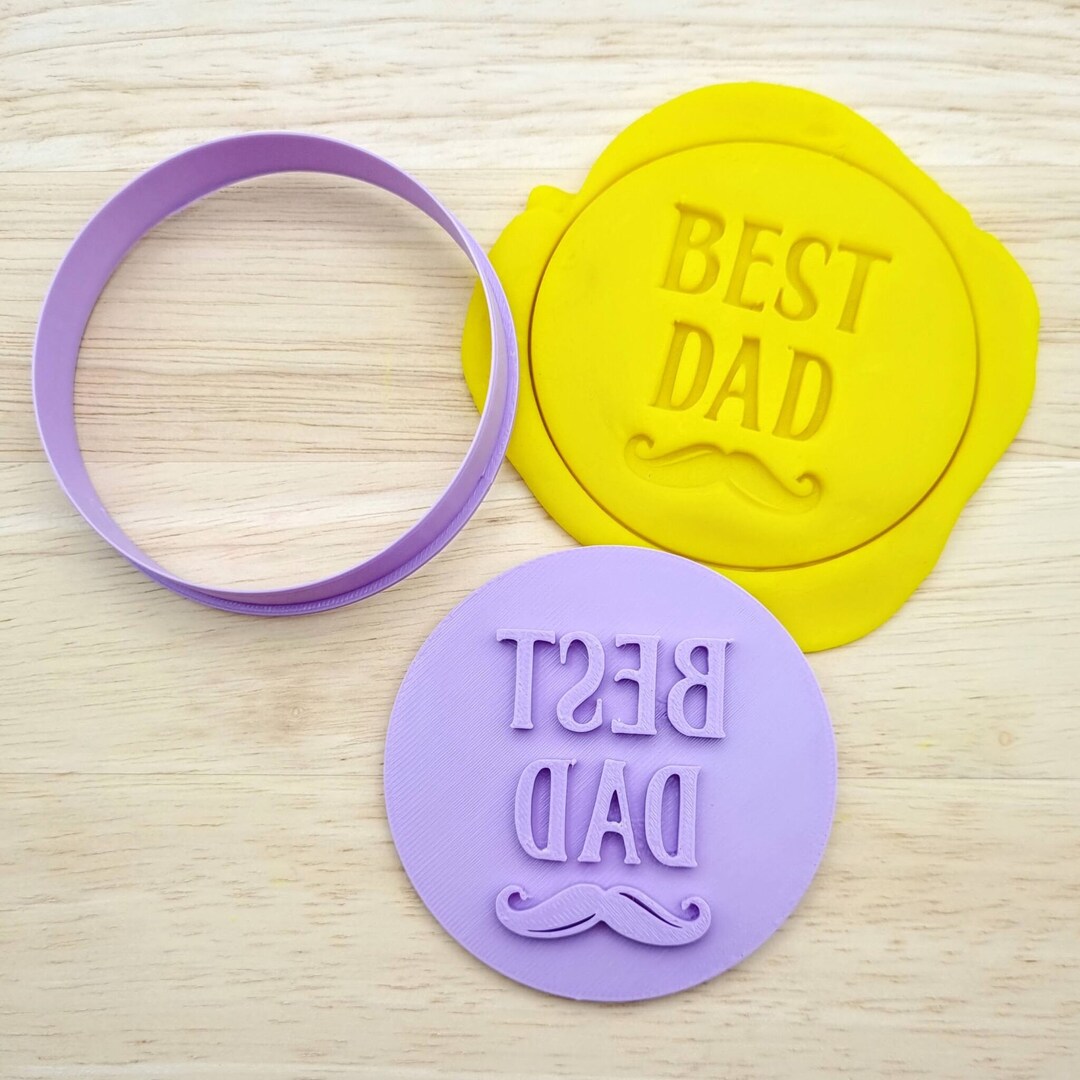 Best Dad Cookie Cutter and Embosser Set Father's Day Baking Gift ...