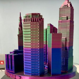 Cleveland Skyline Cityscape 3d Miniature Model - Etsy