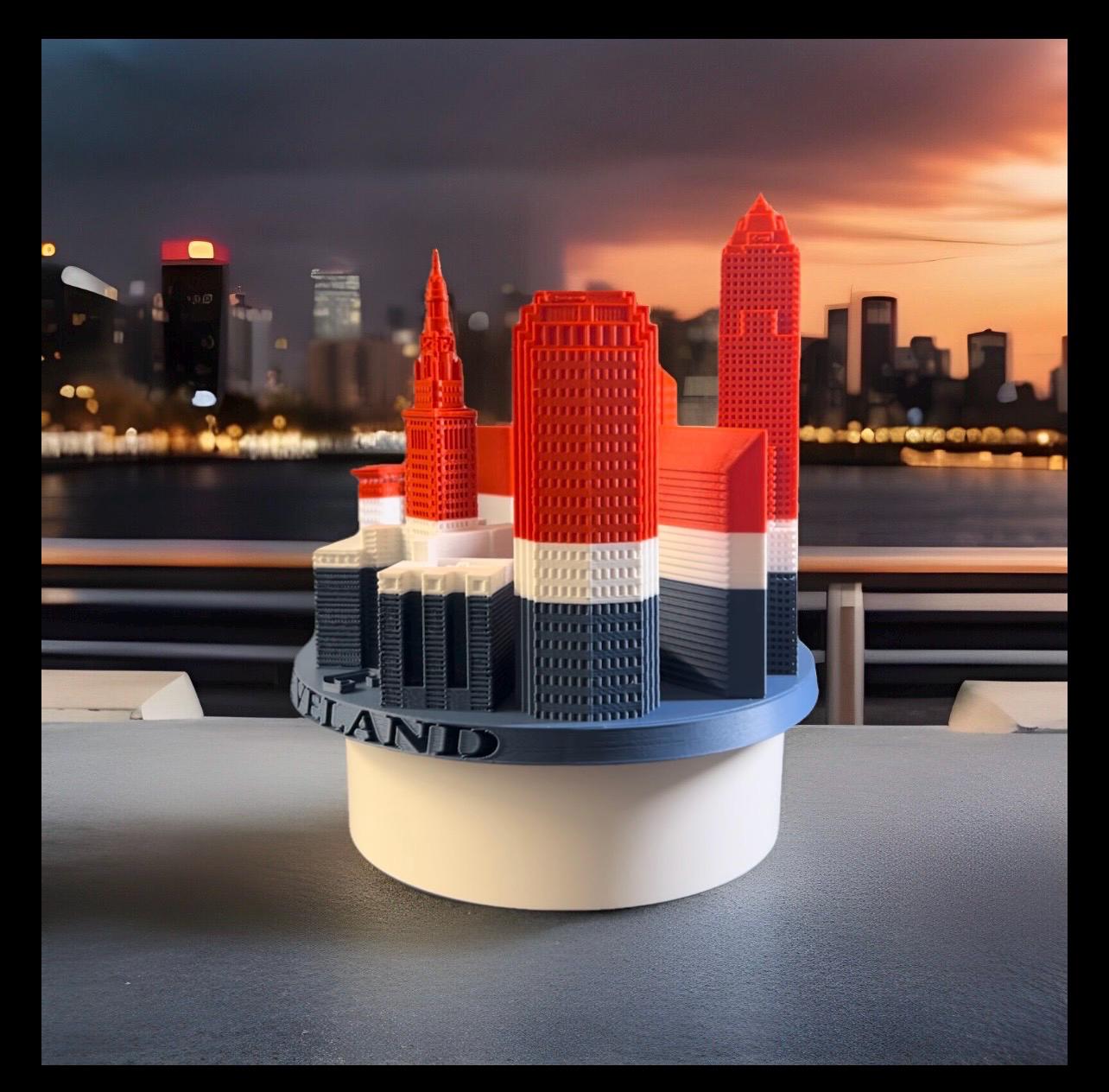 Cleveland Skyline 3D Model Desktop NEW 2024 Sherwin Williams World ...