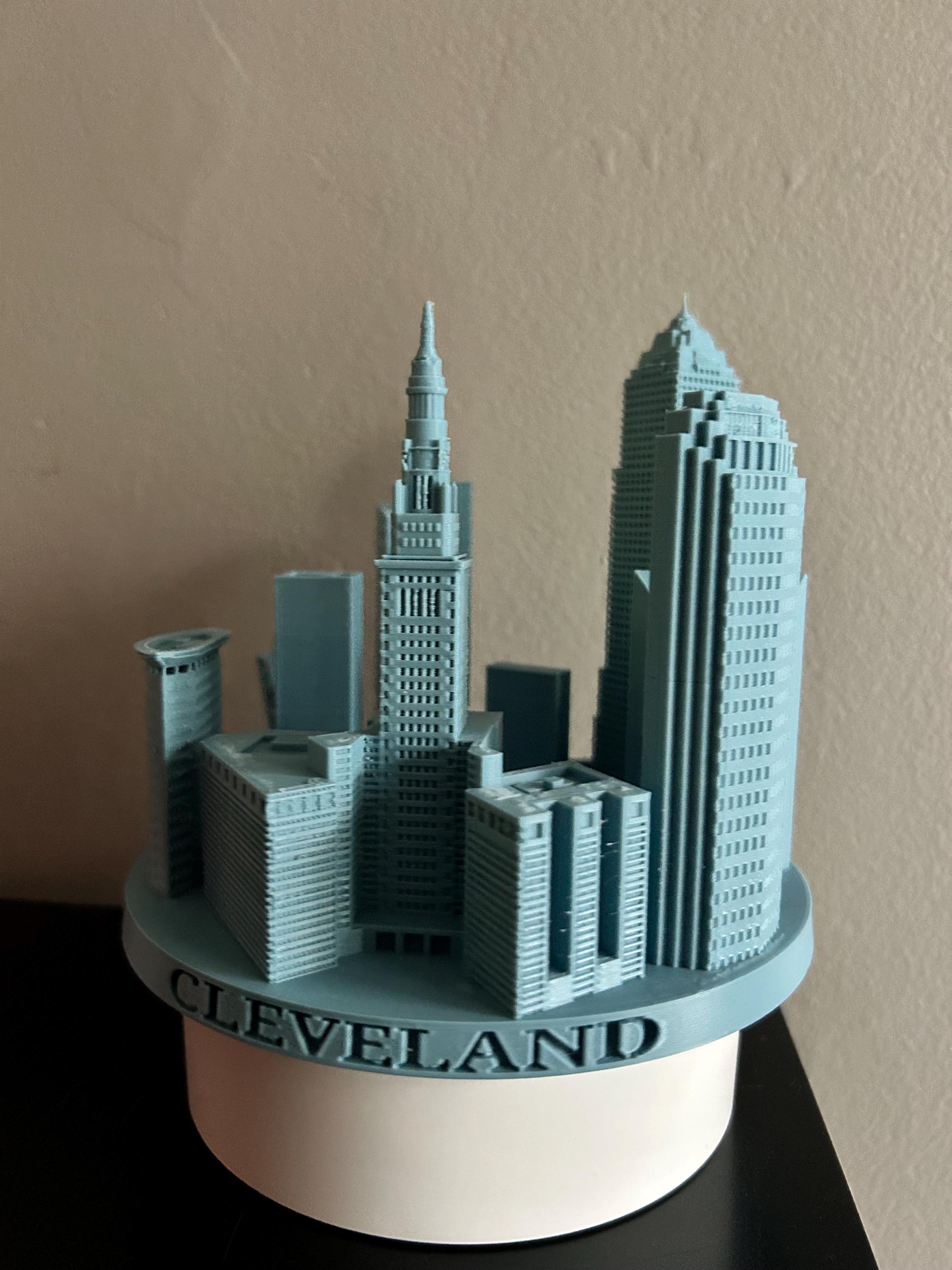 Cleveland Skyline 3D Model Desktop NEW 2024 Sherwin Williams World ...