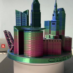 Cleveland Skyline Cityscape 3d Miniature Model - Etsy