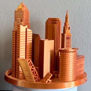Cleveland Skyline 3D Model Desktop NEW 2024 Sherwin Williams World ...