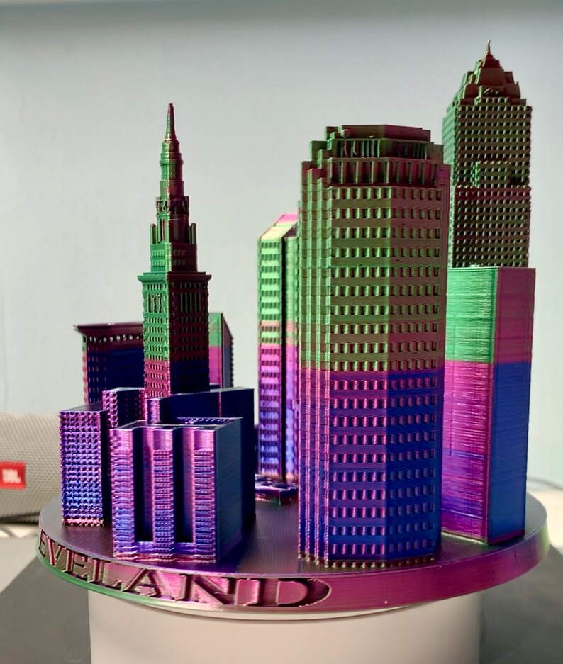 Cleveland Skyline Cityscape 3d Miniature Model - Etsy
