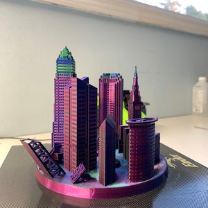Cleveland Skyline Cityscape 3d Miniature Model - Etsy