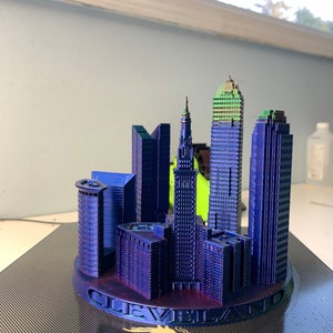 Cleveland Skyline Cityscape 3d Miniature Model - Etsy