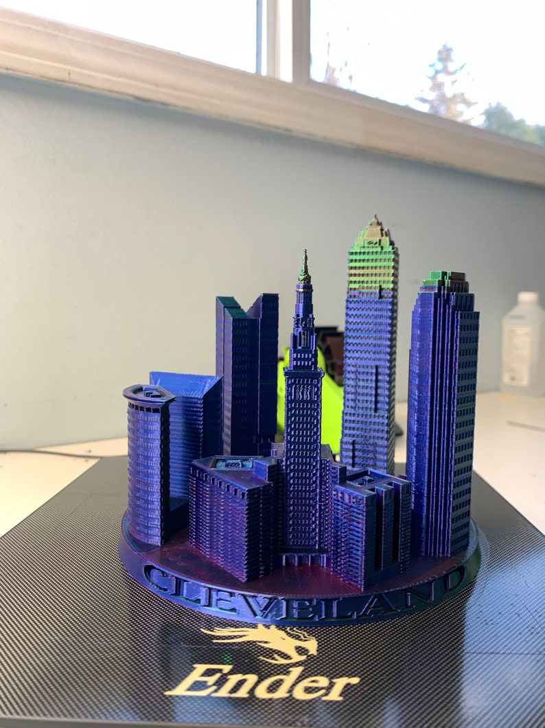 Cleveland Skyline Cityscape 3d Miniature Model - Etsy