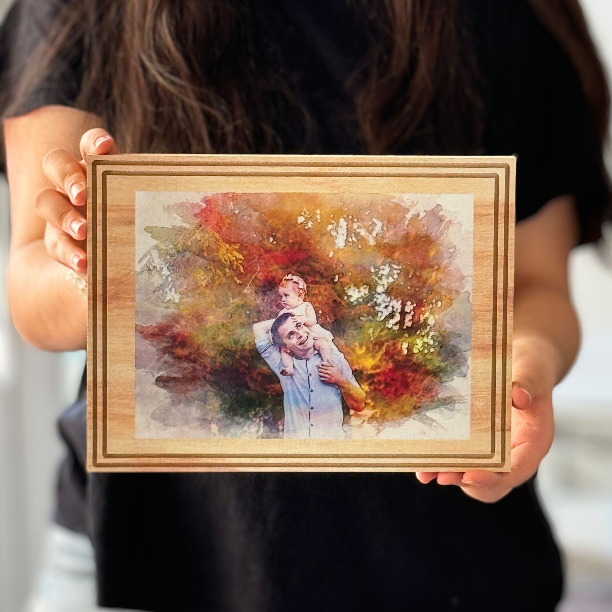 Custom Family Picture Portraits With Watercolor, Christmas Gifts for ...
