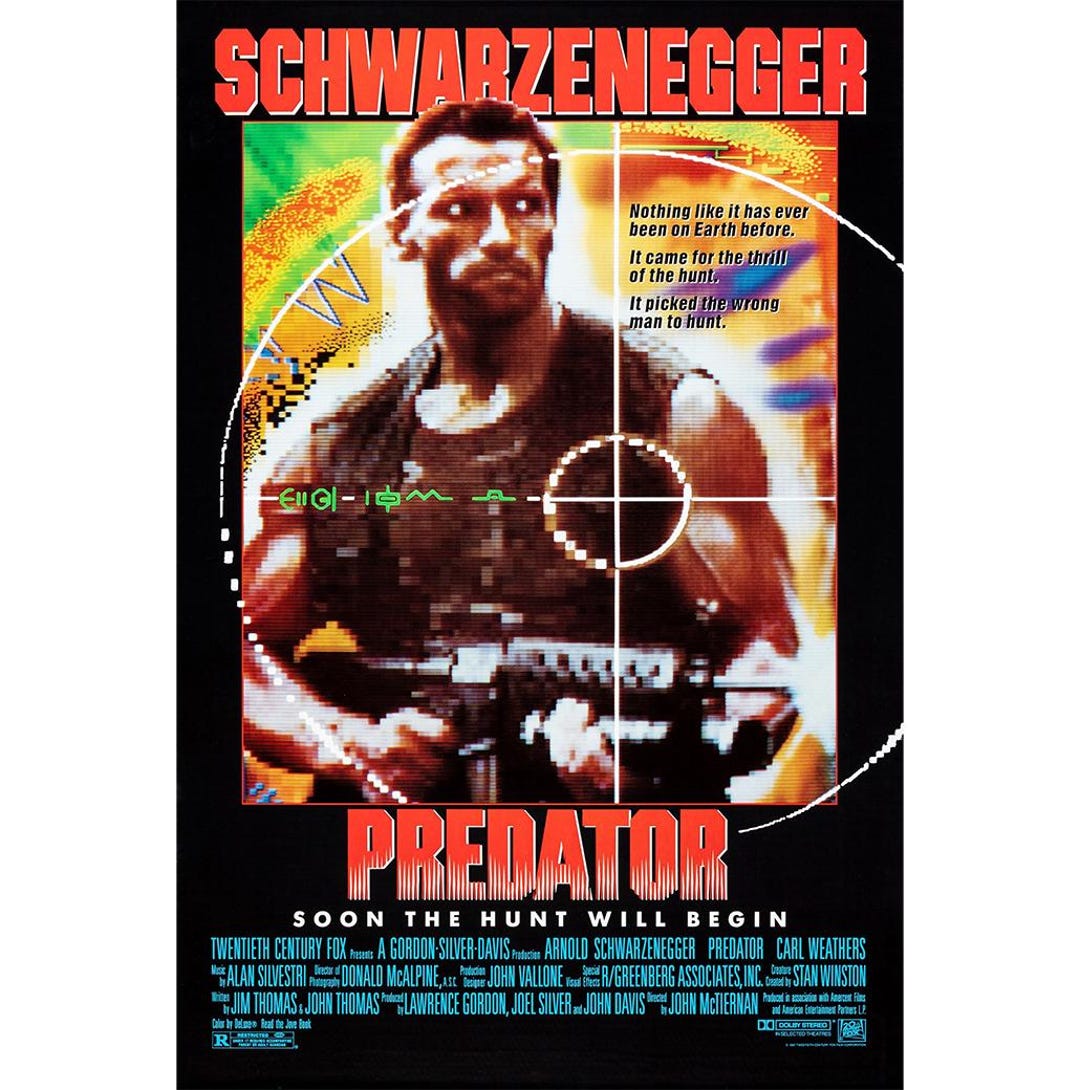 Predator 1987 Promotional Movie Poster Fine Art Print Highest Quality ...