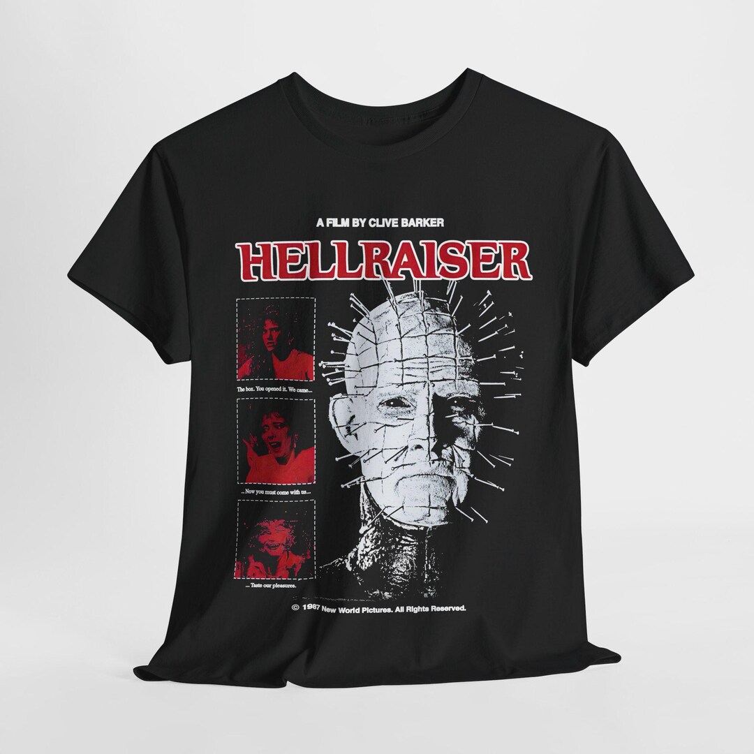 Vintage Horror Movie Hellraiser Unisex Tee, Pin Head Cenobite T-shirt, 80s Streetwear - Etsy