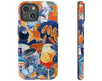 Blue Collage Phone Case - Etsy