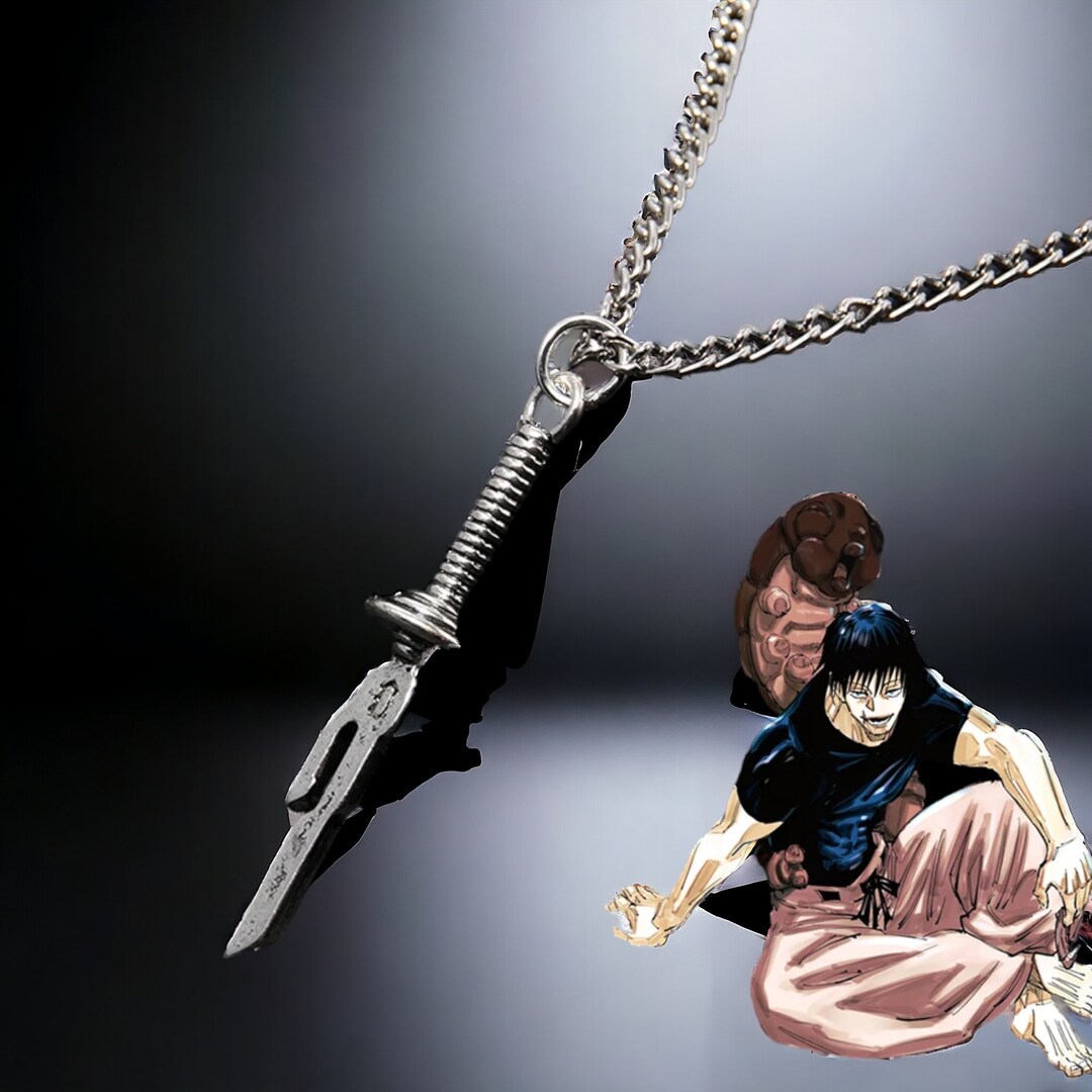 Anime Jujutsu Kaisen Fushiguro Toji Sword Necklace Spear of Tianri ...