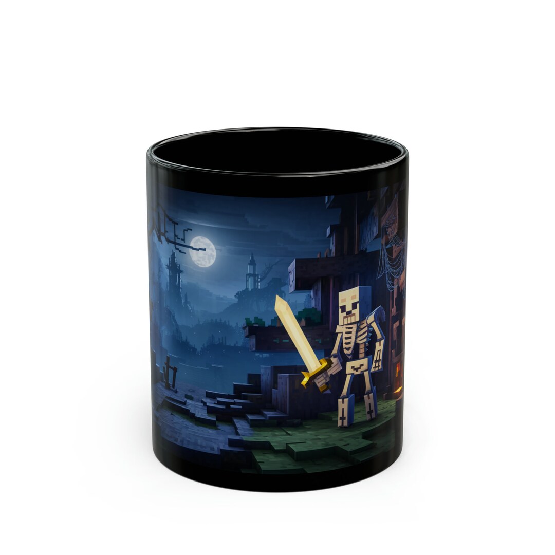 Minecraft Cup, Black, Birthday Gift, Youth Room, Perfect Friend, Coffee ...