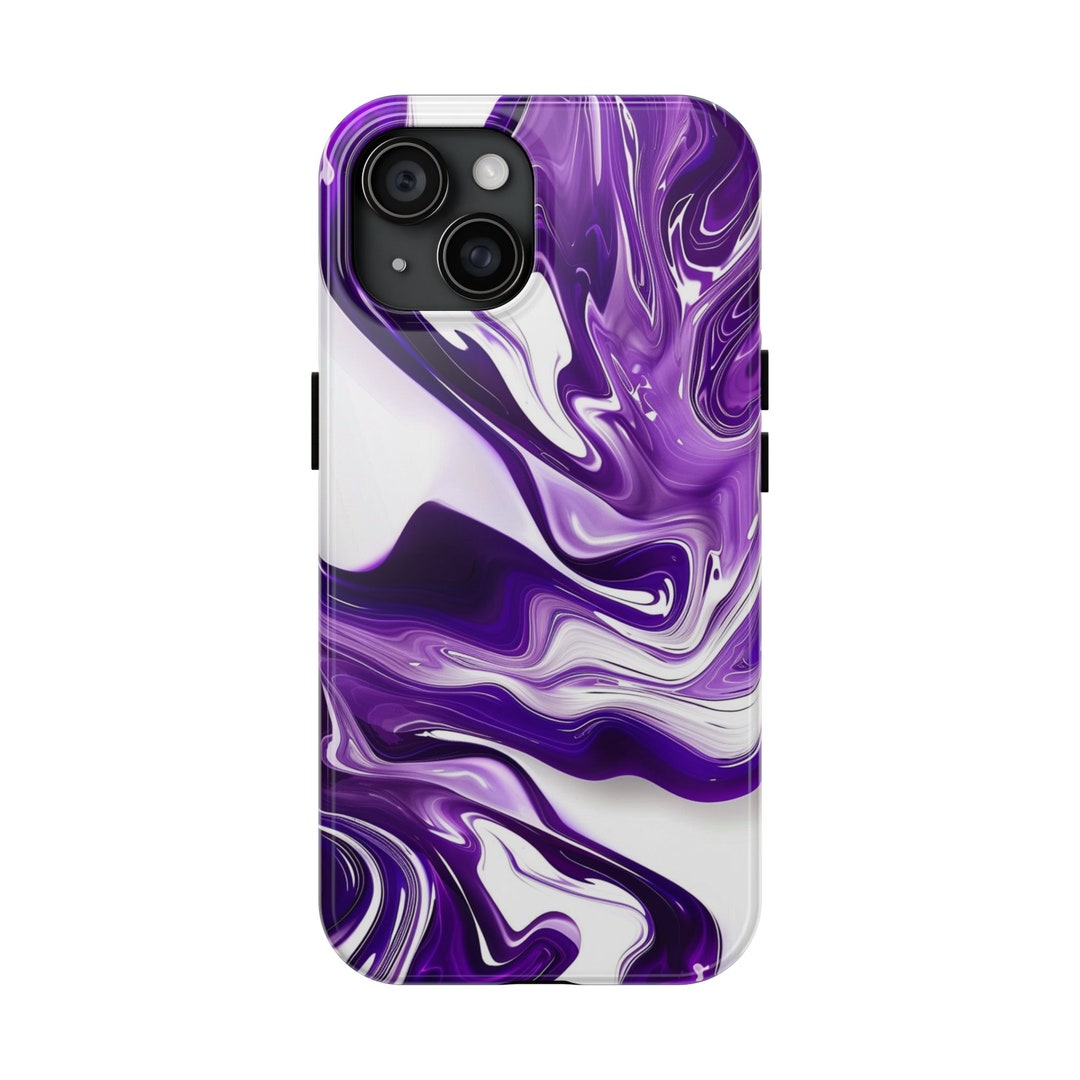 Violet Flow iPhone Case, iPhone 15 14 13 12 11 8 Pro Max Plus X XR Case ...