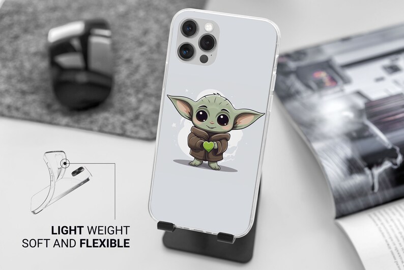 Grogu Baby Yoda Phone Case Star Wars Cartoon Fan Art for iPhone 15 14 ...
