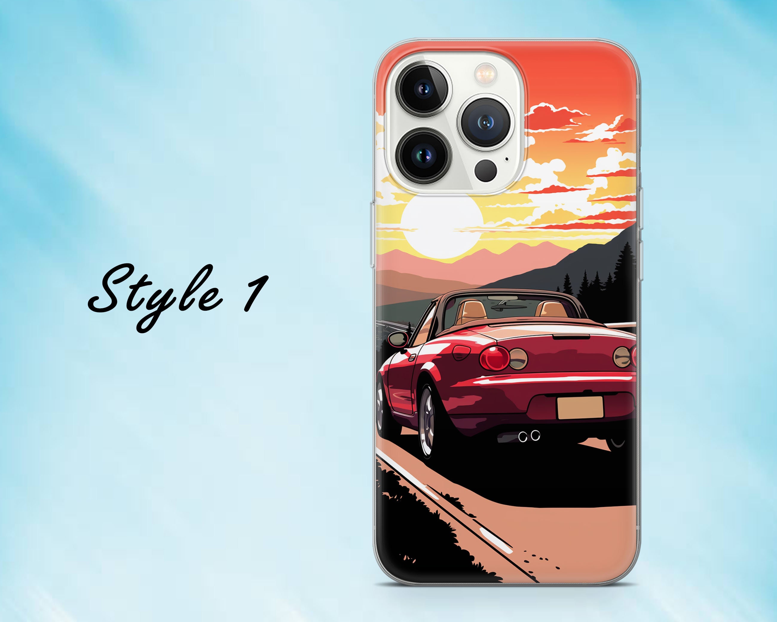 Japanese Miata MX-5 Jdm Sport Drift Car Phone Case for iPhone 15 14 13 ...
