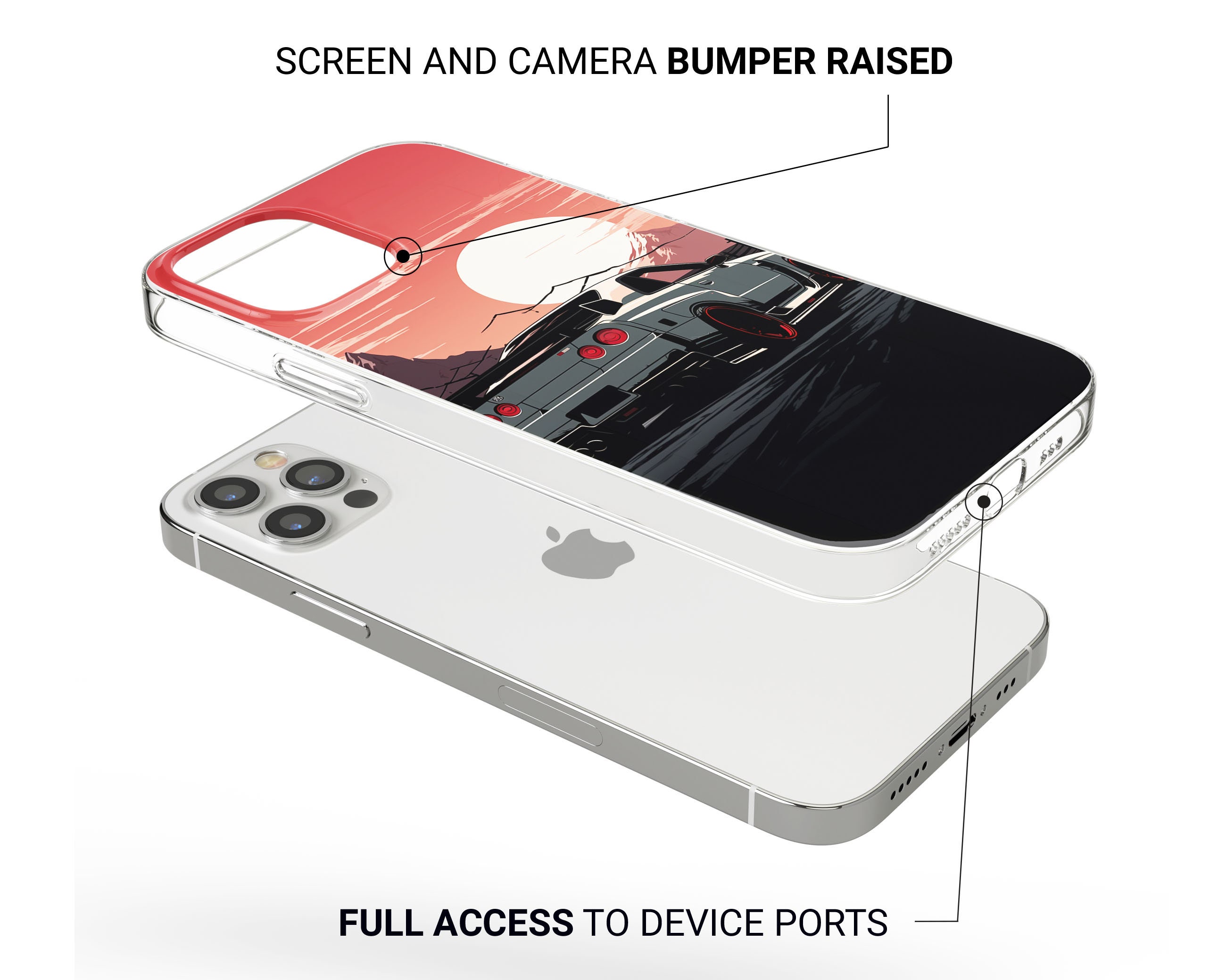 Lo-fi JDM Skyline Gtr R34 Drift Car Art Phone Case for iPhone 15 14 13 ...