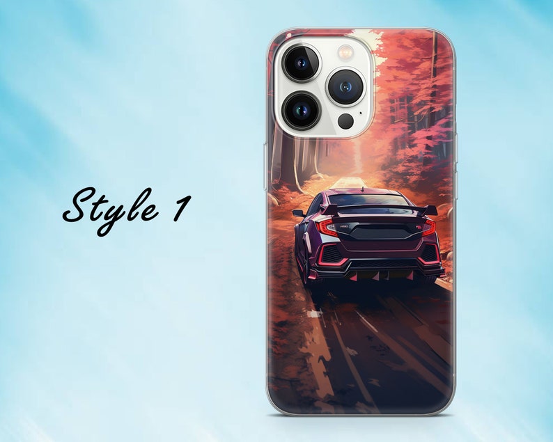 Legend Civic Type R JDM Japan Drift Car Phone Case for iPhone 15 14 13 ...