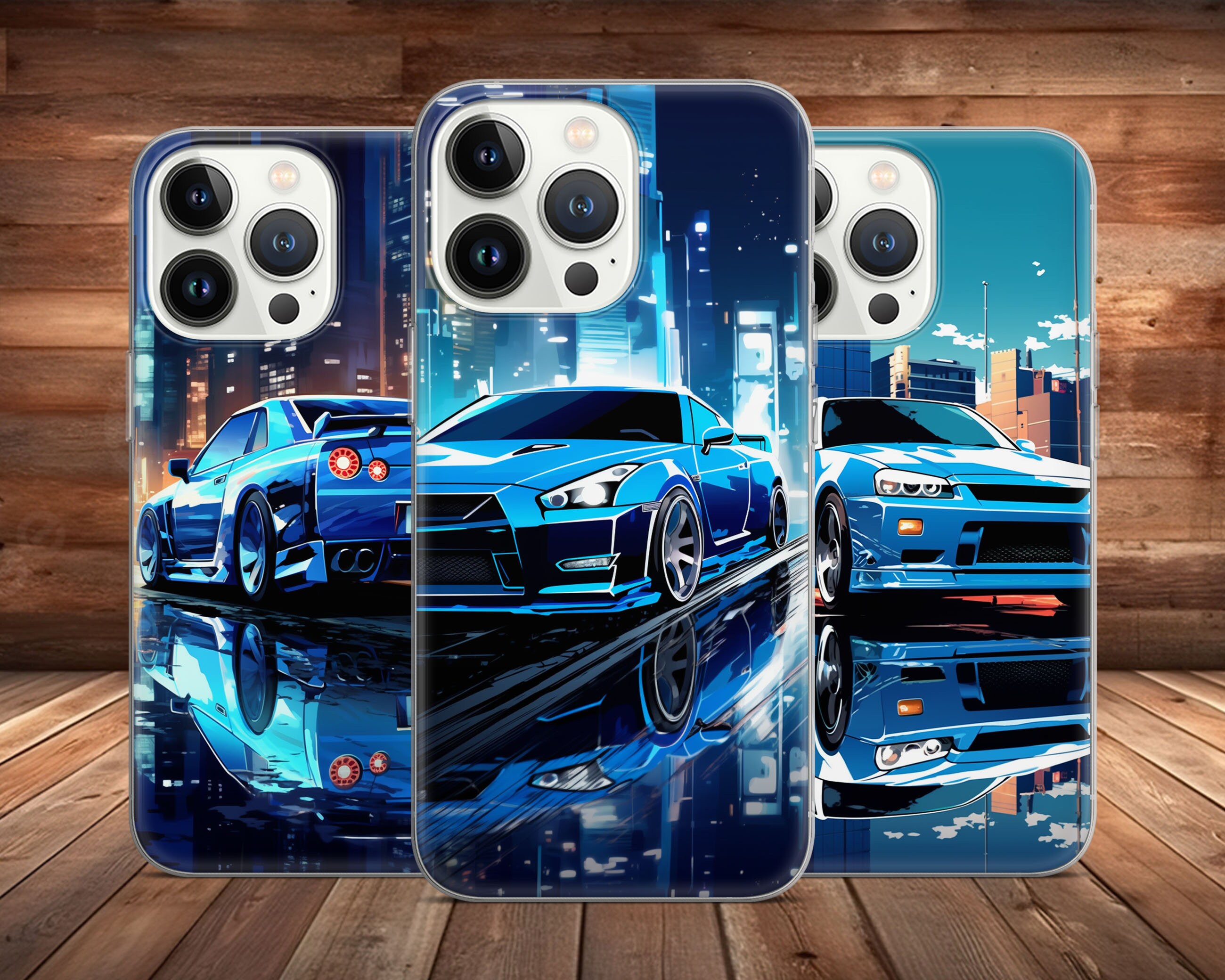 JDM Legendary Gtr R34 R35 Drift Car Art Phone Case for iPhone 15 14 13 ...