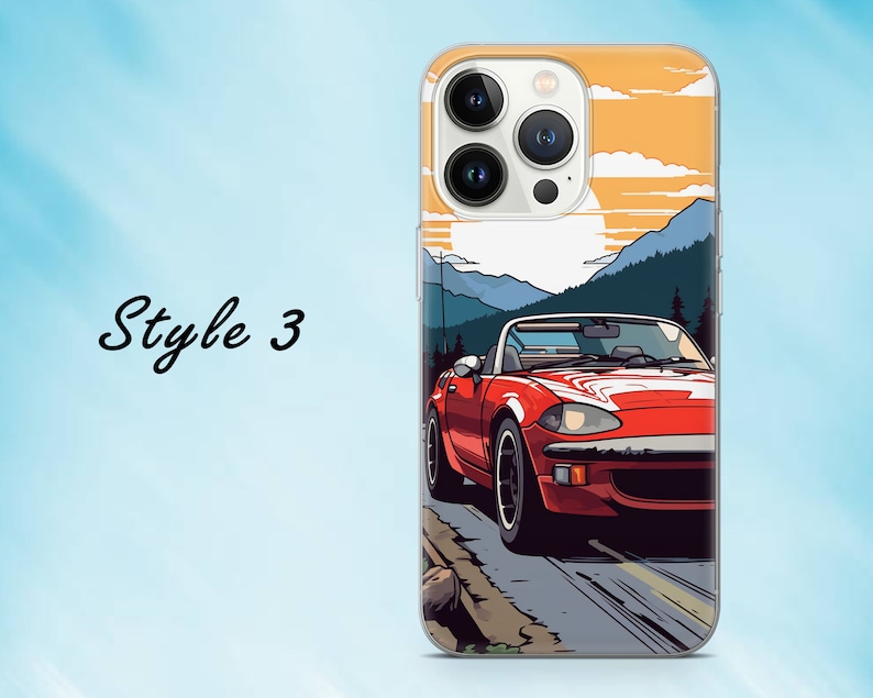 Japanese Miata MX-5 Jdm Sport Drift Car Phone Case for iPhone 15 14 13 ...