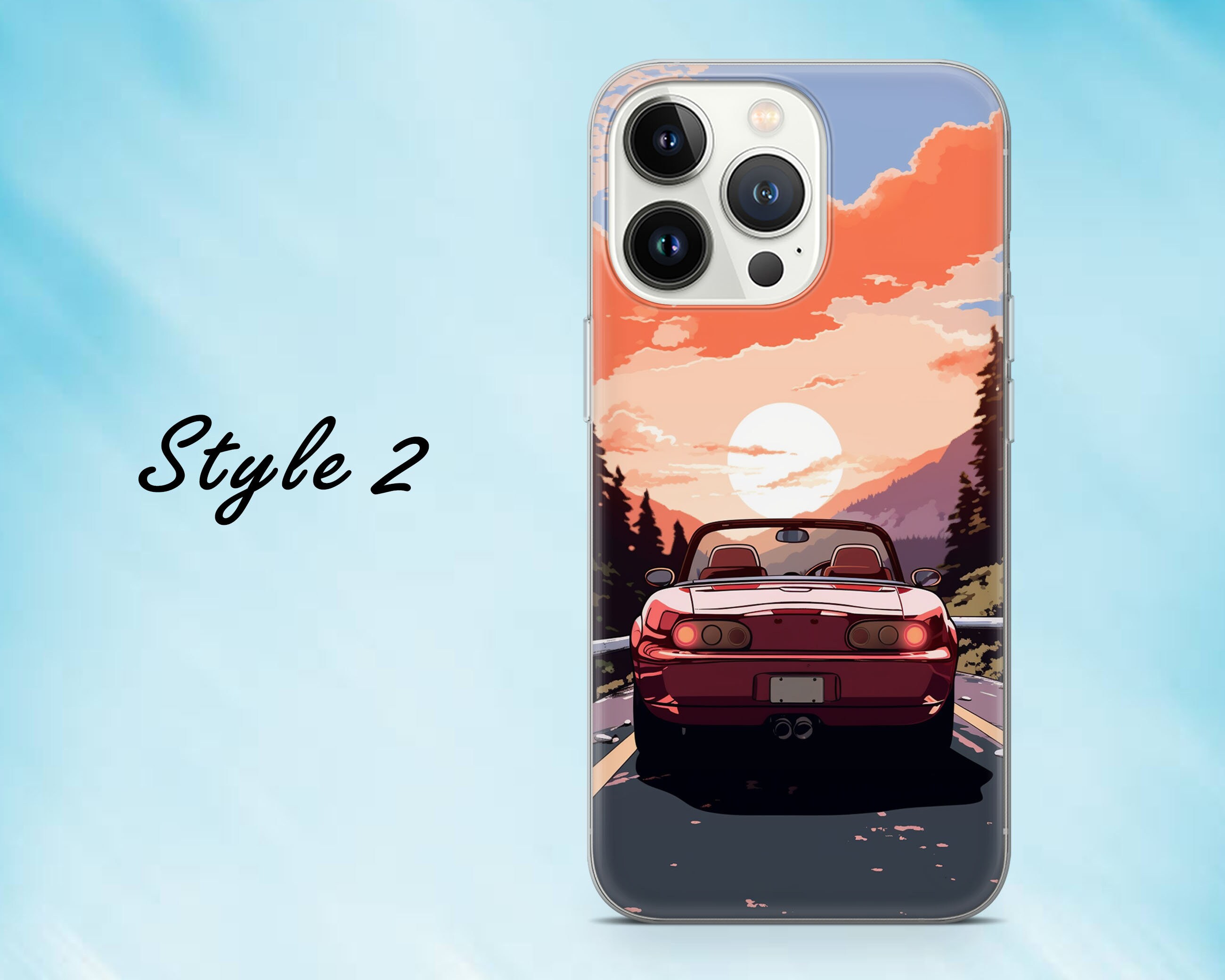 Japanese Miata MX-5 Jdm Sport Drift Car Phone Case for iPhone 15 14 13 ...