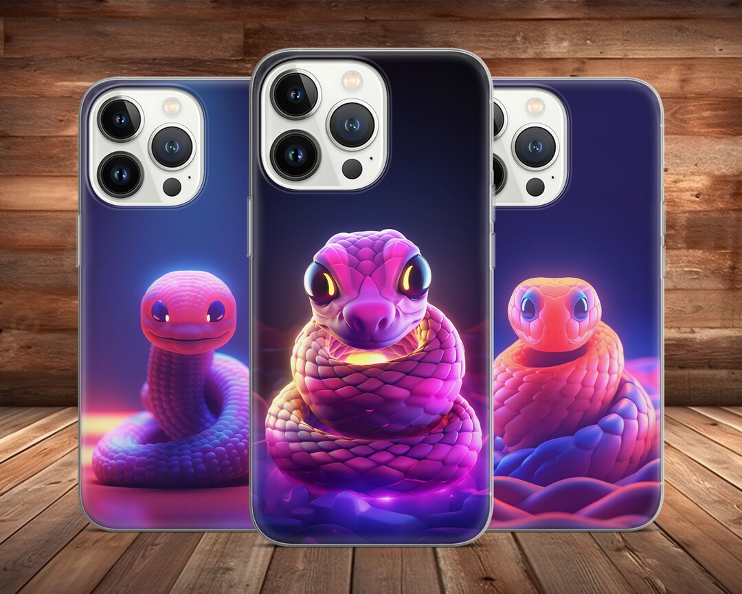 Neon Cute Snake Cobra Toy Animal Phone Case for iPhone 15 14 13 Pro Max ...