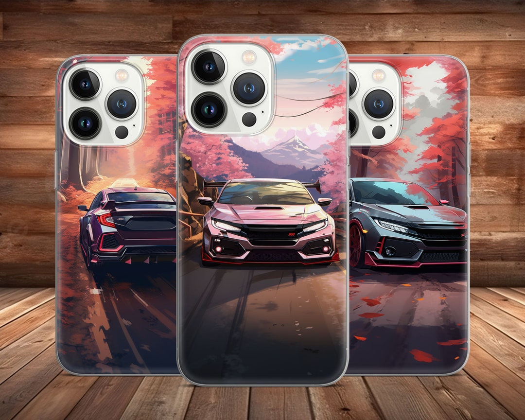 Legend Civic Type R JDM Japan Drift Car Phone Case for iPhone 15 14 13 ...
