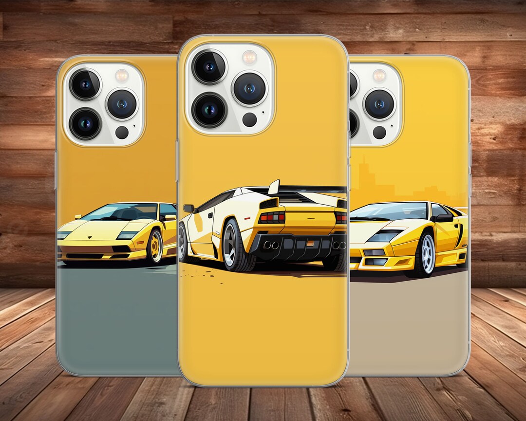 Classic Sports Car Phone Case Italian Lambo Countach for iPhone 15 14 ...