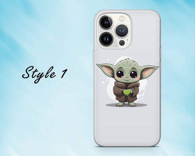 Grogu Baby Yoda Phone Case Star Wars Cartoon Fan Art for iPhone 15 14 ...