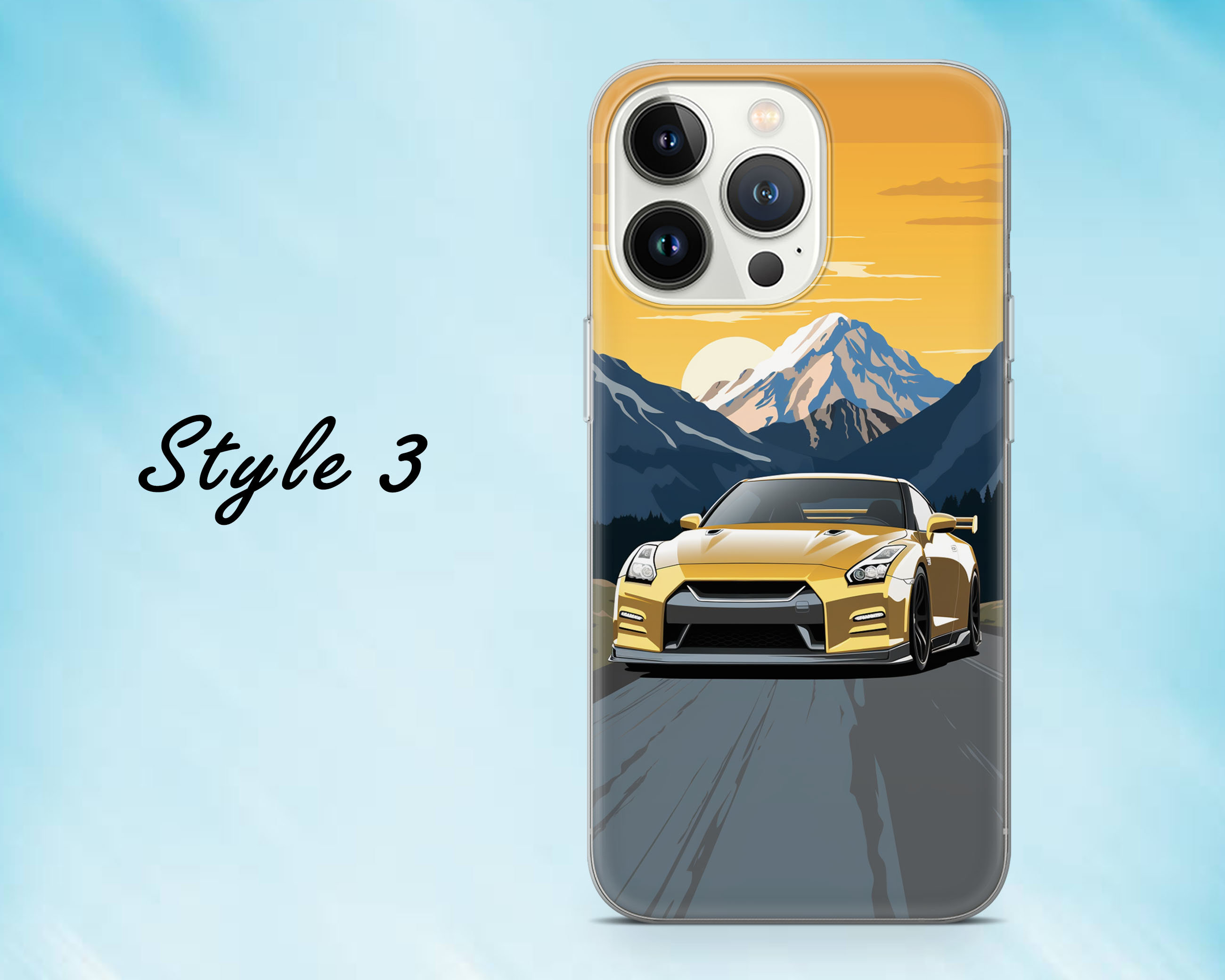 Japanese GTR R35 Sports Racing Jdm Car Phone Case for iPhone 15 14 13 ...