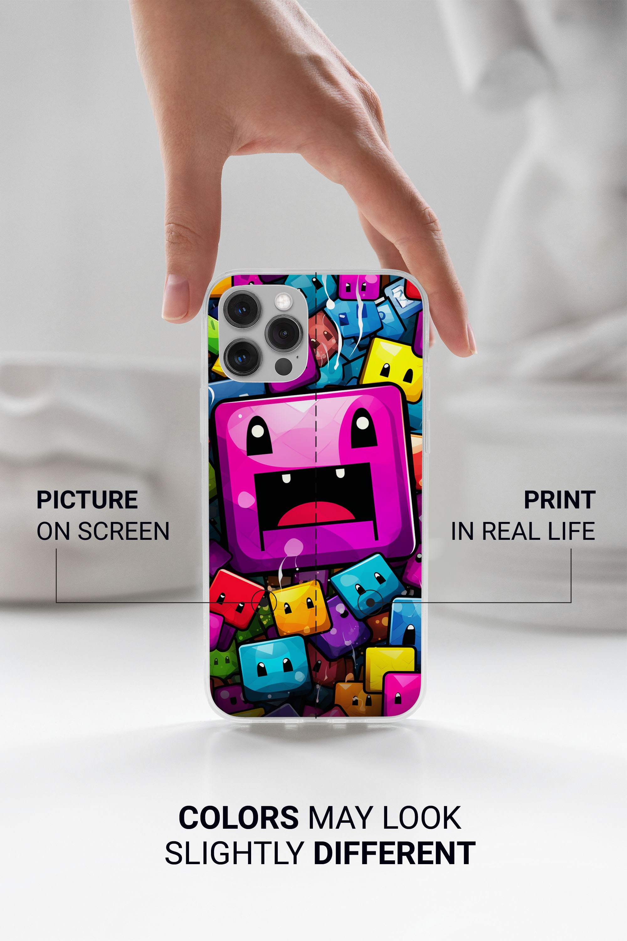 Geometry Dash Video Game Inspired Fan Art Phone Case for iPhone 15 14 ...