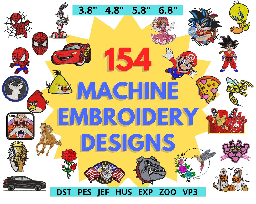 Machine Embroidery Designs Bundle I Embroidery Files I Embroidery ...