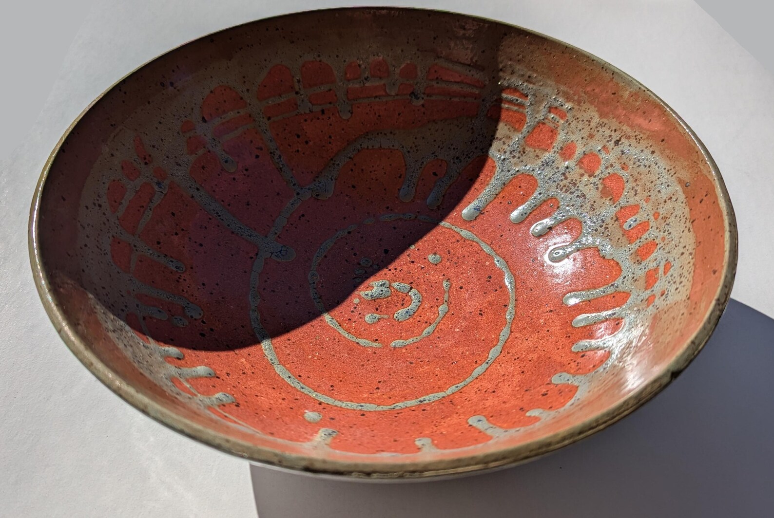 Earthy Orange Ceramic Bowl Handcrafted Pottery With Textured Glaze - Etsy