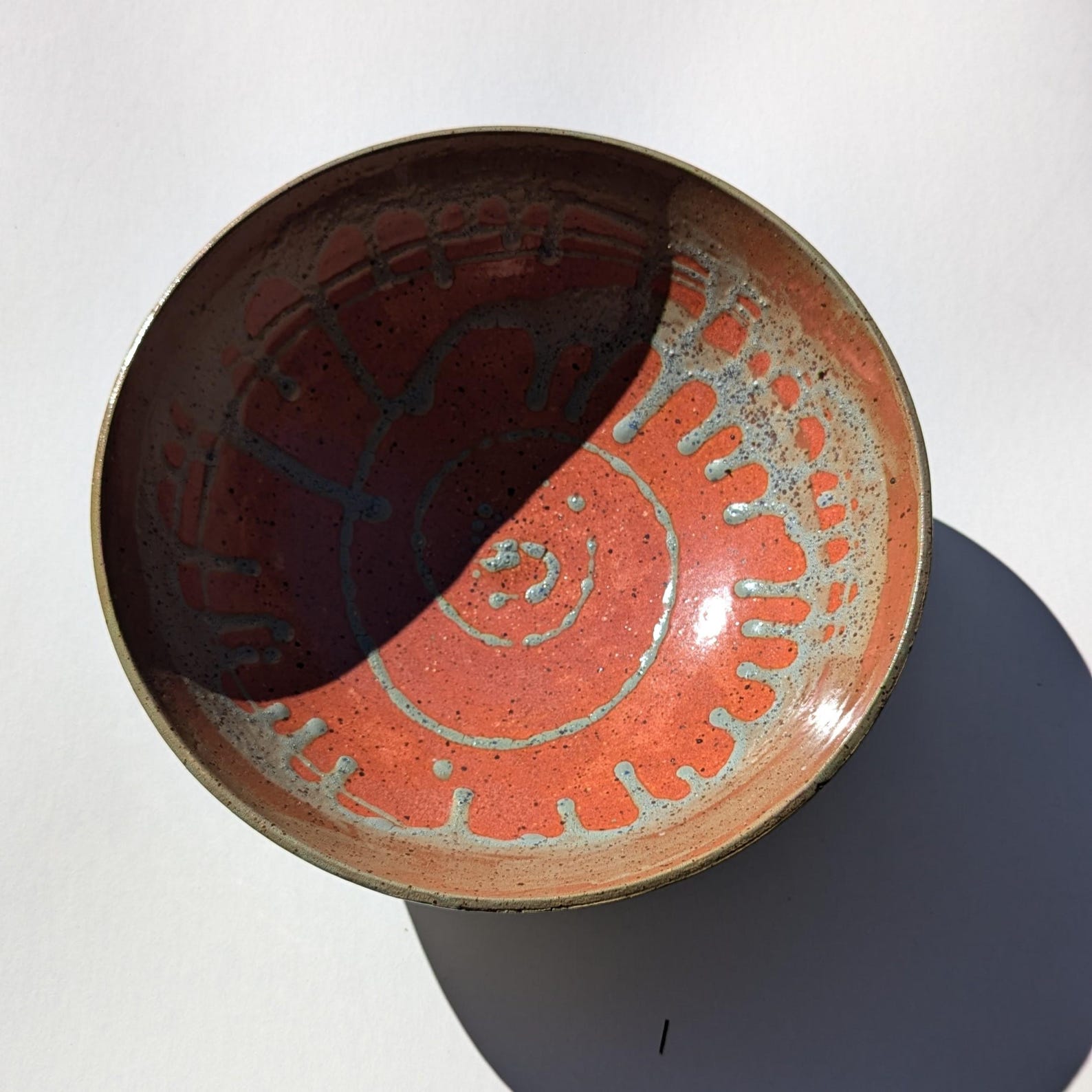 Earthy Orange Ceramic Bowl Handcrafted Pottery With Textured Glaze - Etsy