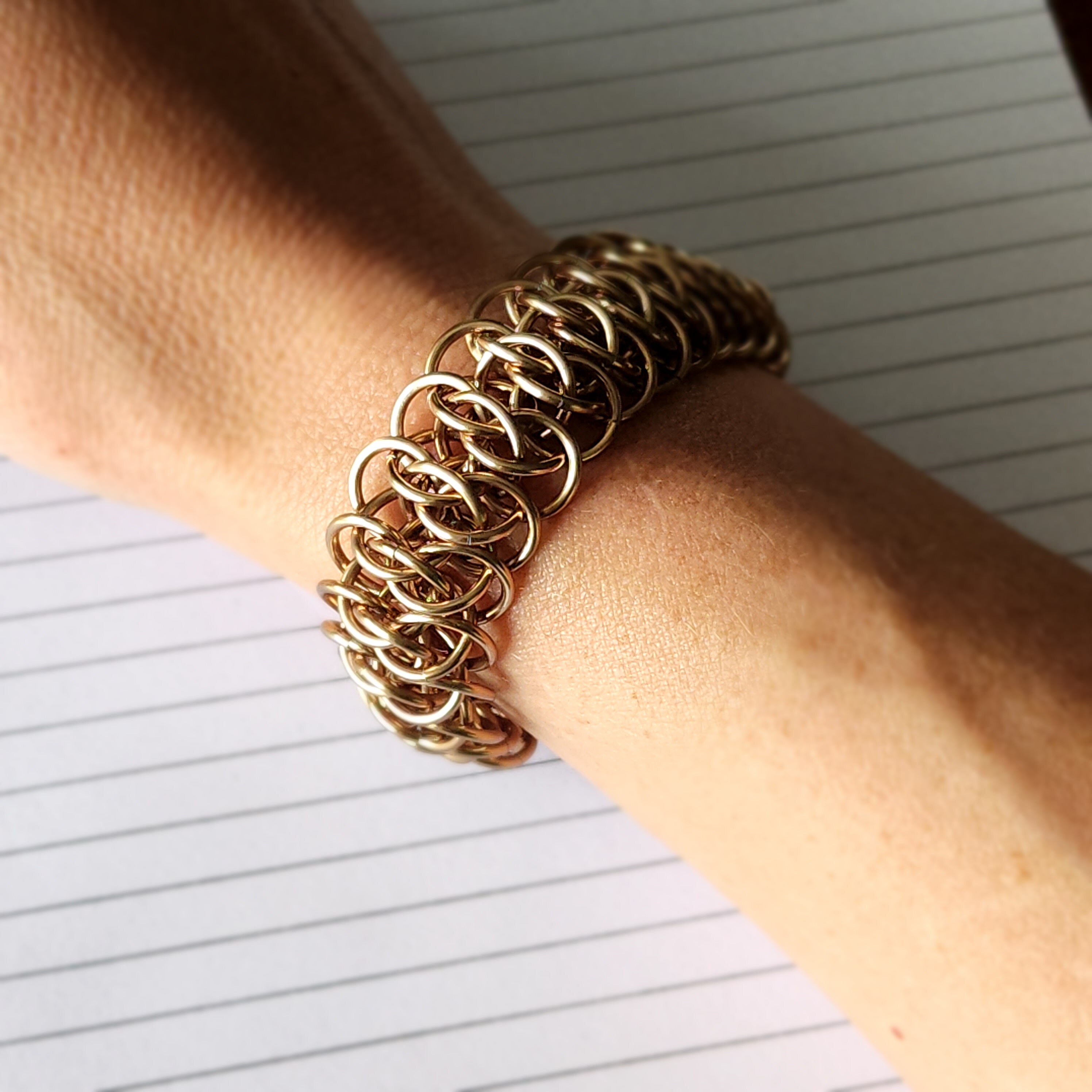 Viperscale Single Strand Chainmail Bracelet | Alternative Adornments - Etsy