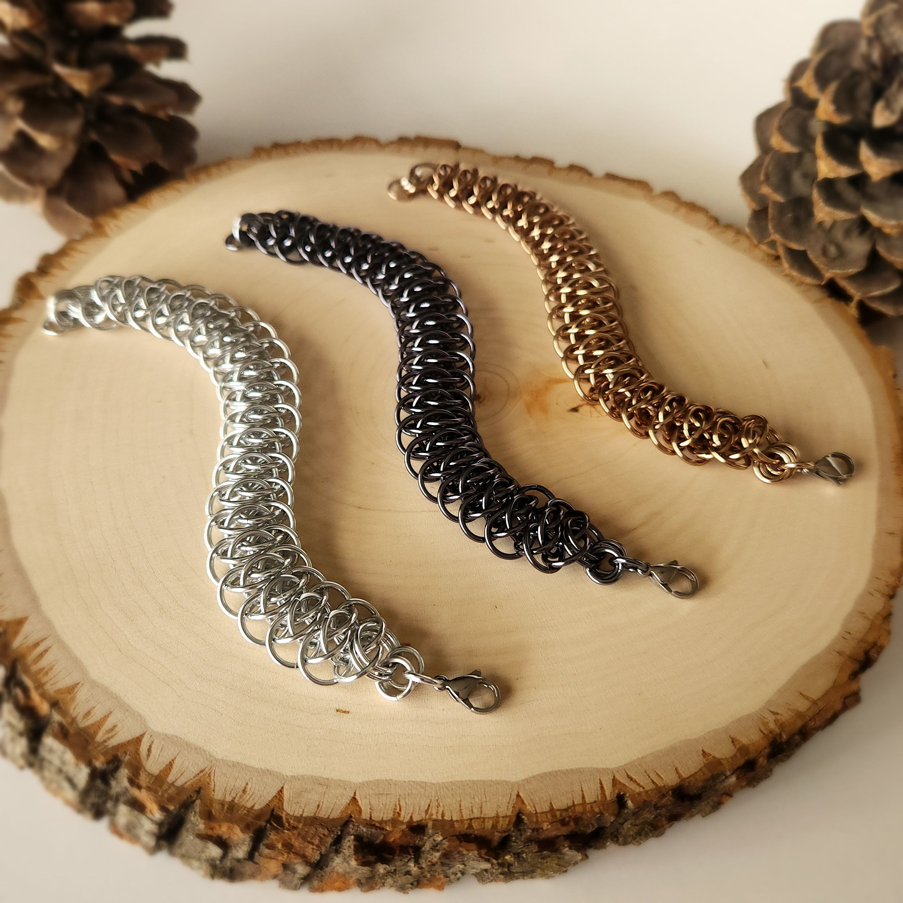 Viperscale Single Strand Chainmail Bracelet | Alternative Adornments - Etsy