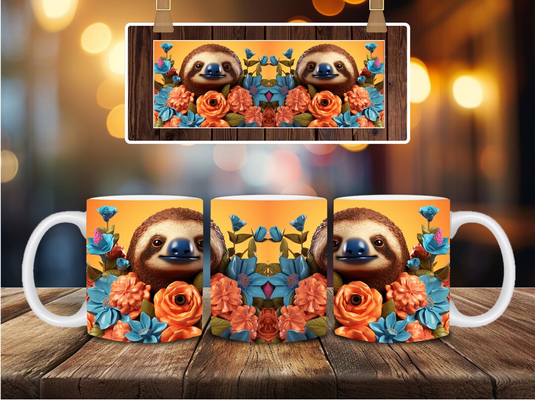 Cute Sloth Ceramic Mug Unique Housewarming Gift and Perfect Addition to ...