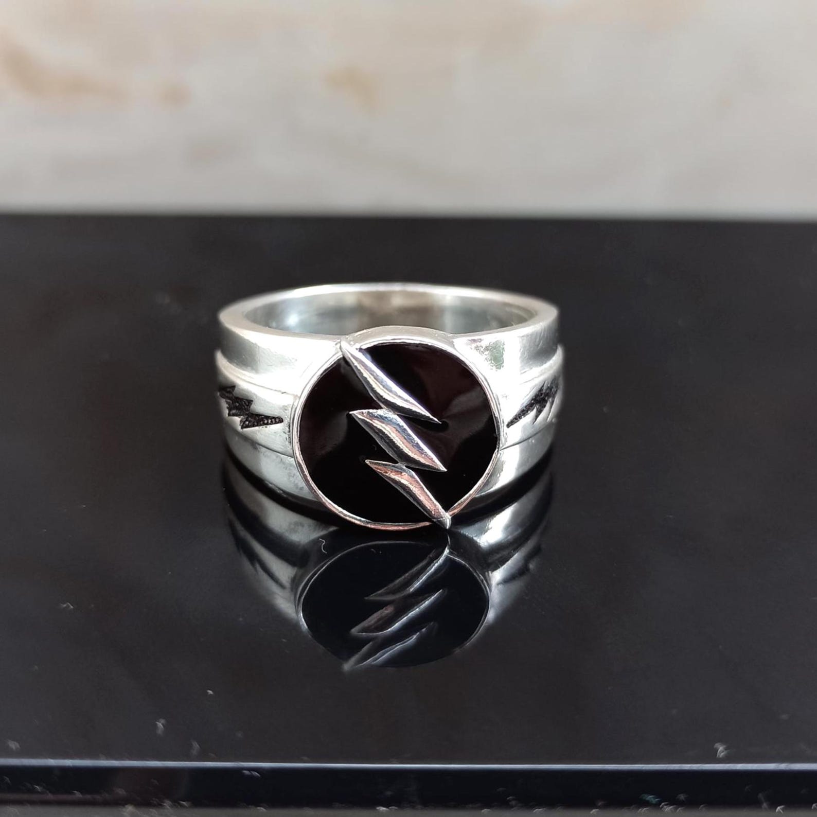 Thunder Flash Ring, Lightning Bolt Flash Ring, Flash Silver Ring ...