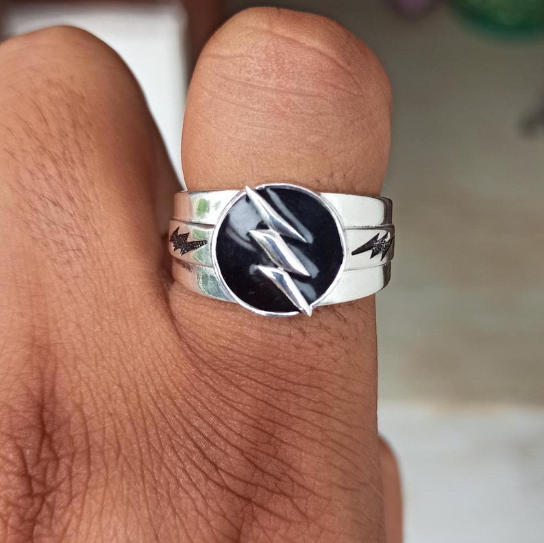 Thunder Flash Ring, Lightning Bolt Flash Ring, Flash Silver Ring ...