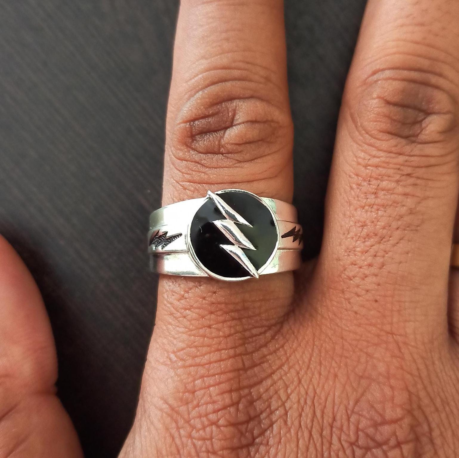 Thunder Flash Ring, Lightning Bolt Flash Ring, Flash Silver Ring ...