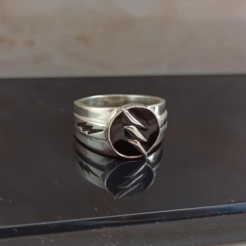 Thunder Flash Ring, Lightning Bolt Flash Ring, Flash Silver Ring ...