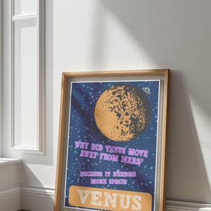 Retro Space Posters, Solar System Planet Wall Poster Set, Outer Space ...