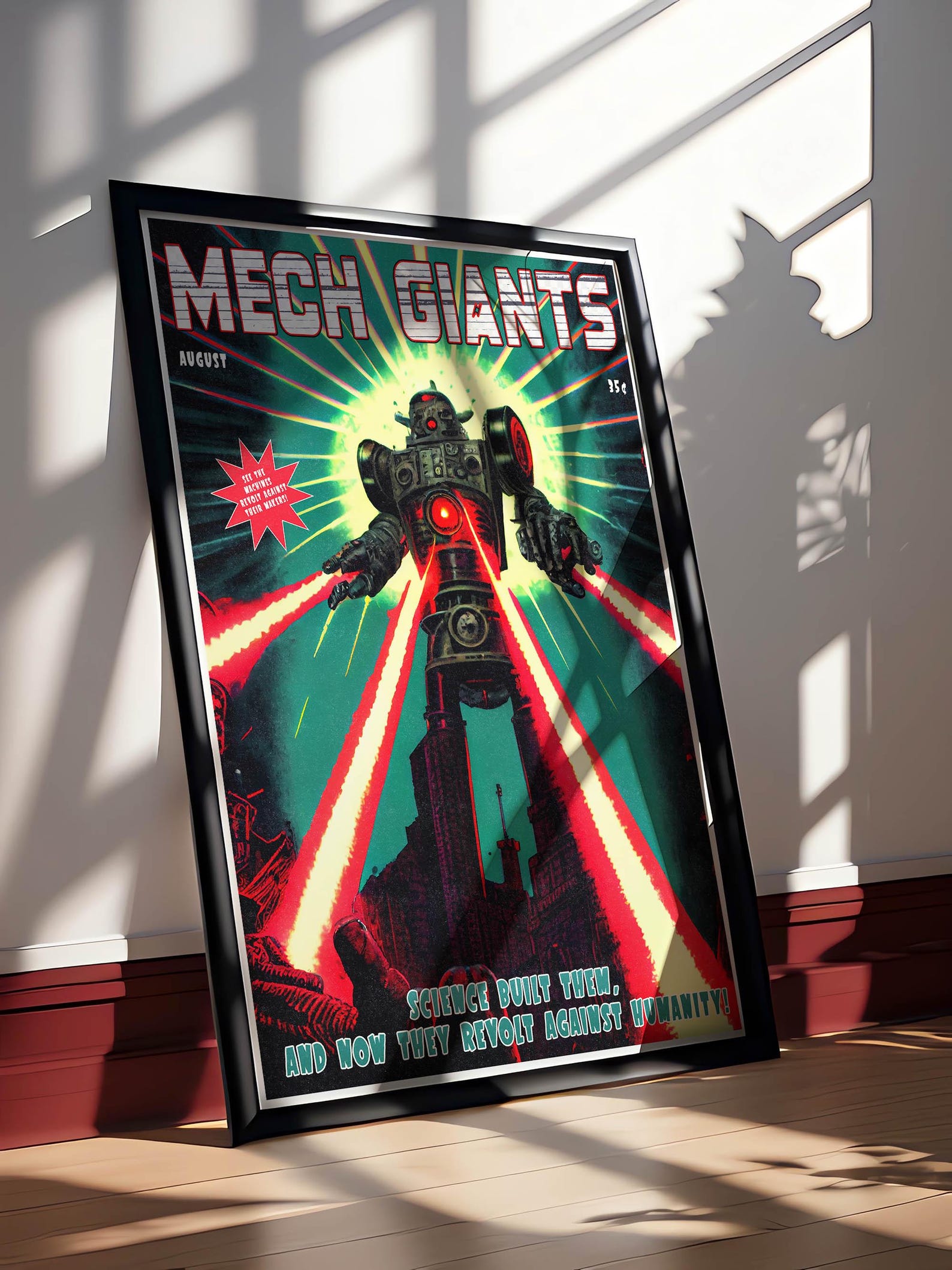 Retro Sci-fi Art, Vintage Robot Poster, Pulp Magazine Cover, Science ...