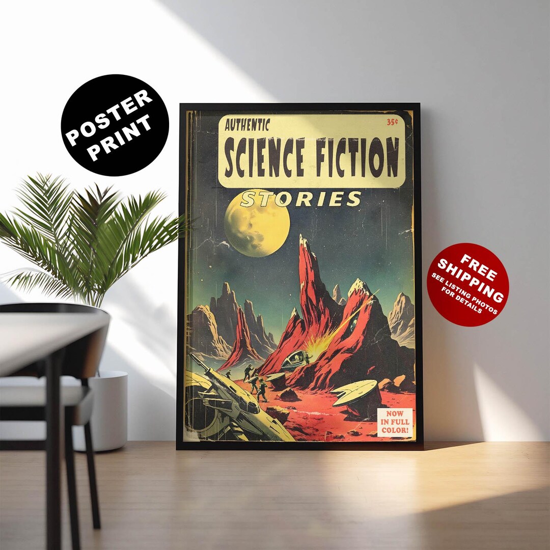 Retro Sci-fi Poster, Science Fiction Print, Retro Sci-fi Cover, Gift ...