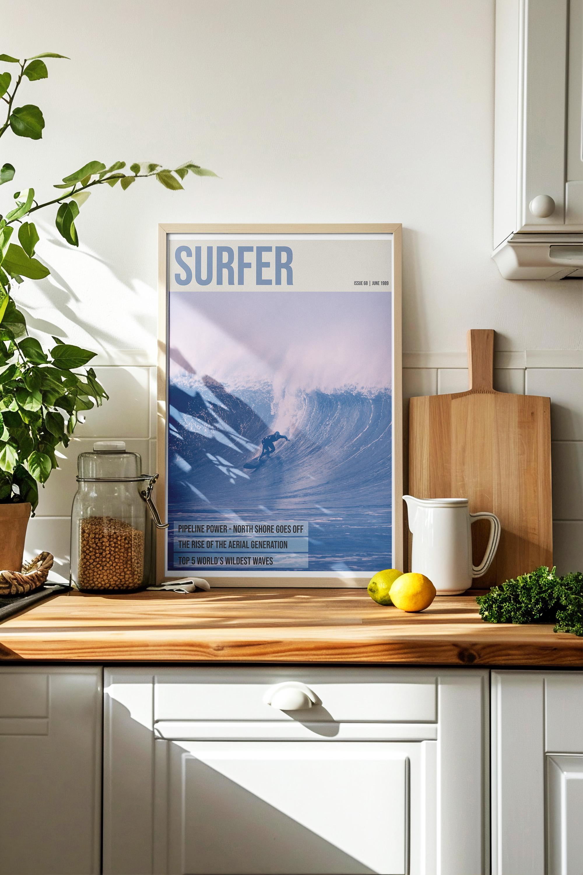Retro 1980s Surf Magazine Cover Print: Vibrant Vintage Surf Wall Art - Etsy