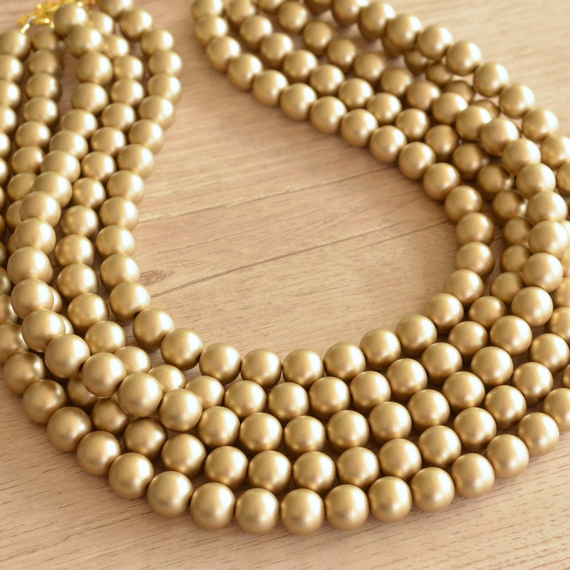 Big Bead Necklace - Etsy